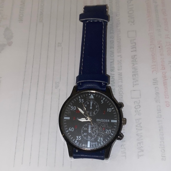 Migeer | Accessories | I Rave Migeer Mens Watch Black Leather Band ...